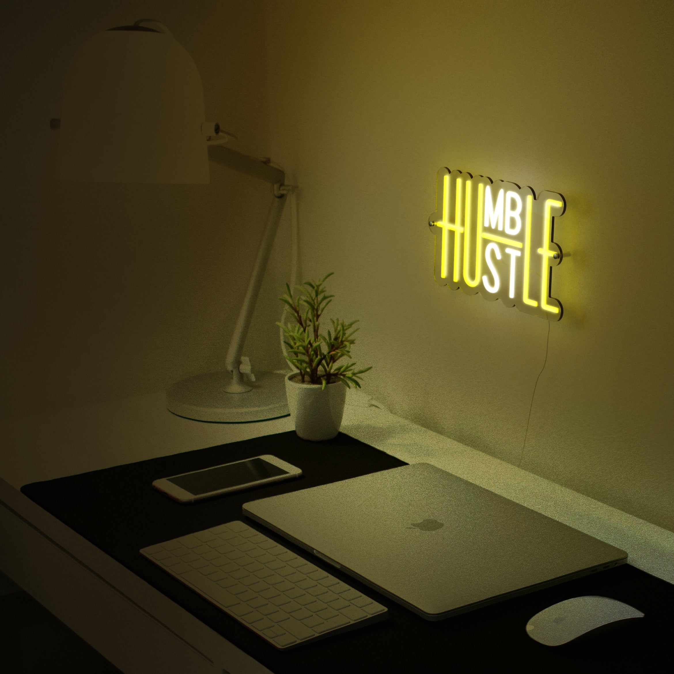“Humble Hustle” Large LED Neon Sign - Ancient Neon